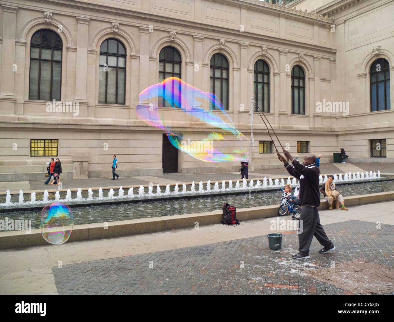 giant soap bubble outside the Metropolitan Museum of Art NYC Stock ...