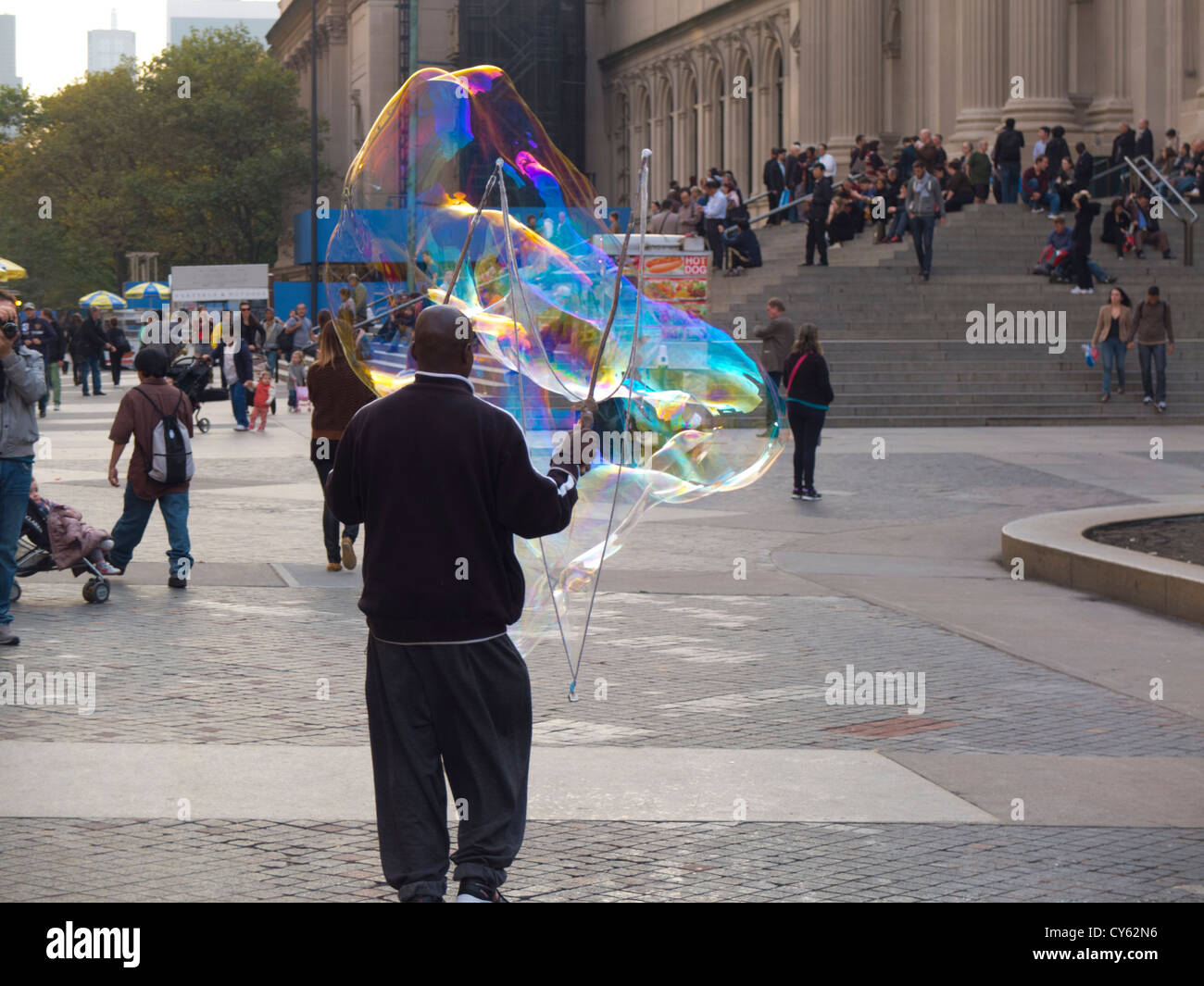 giant soap bubble outside the Metropolitan Museum of Art NYC Stock ...