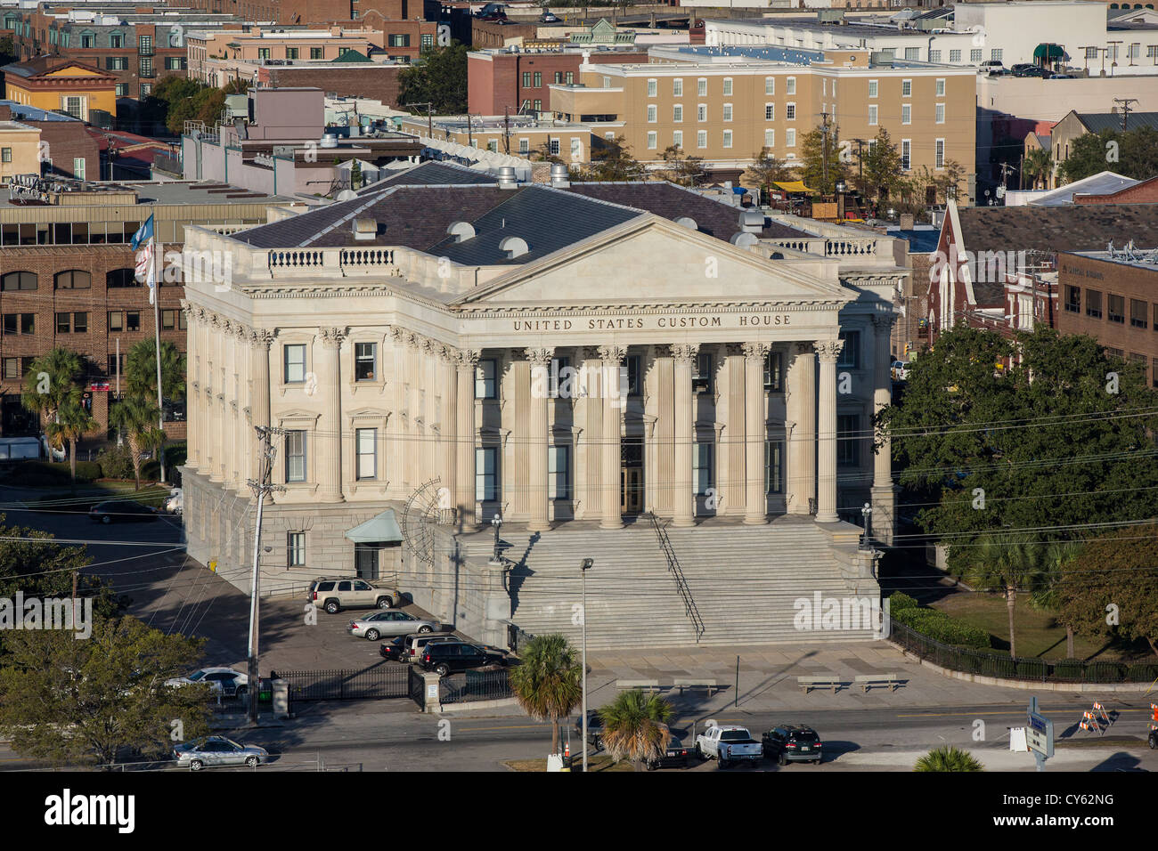 Aerial view of customs house hi-res stock photography and images - Alamy