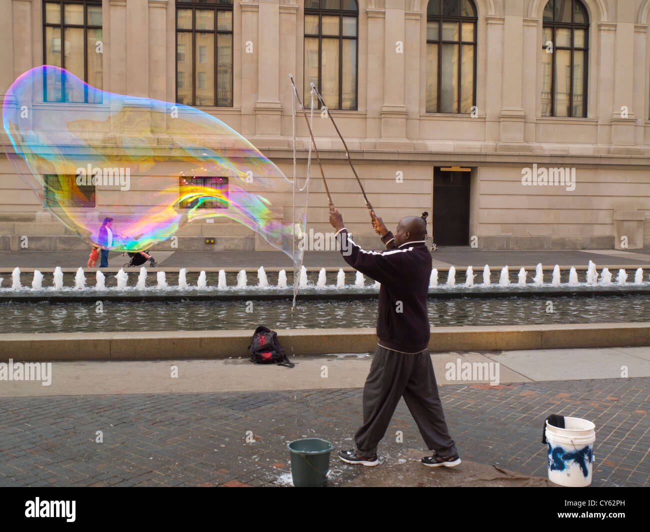 giant soap bubble outside the Metropolitan Museum of Art NYC Stock ...
