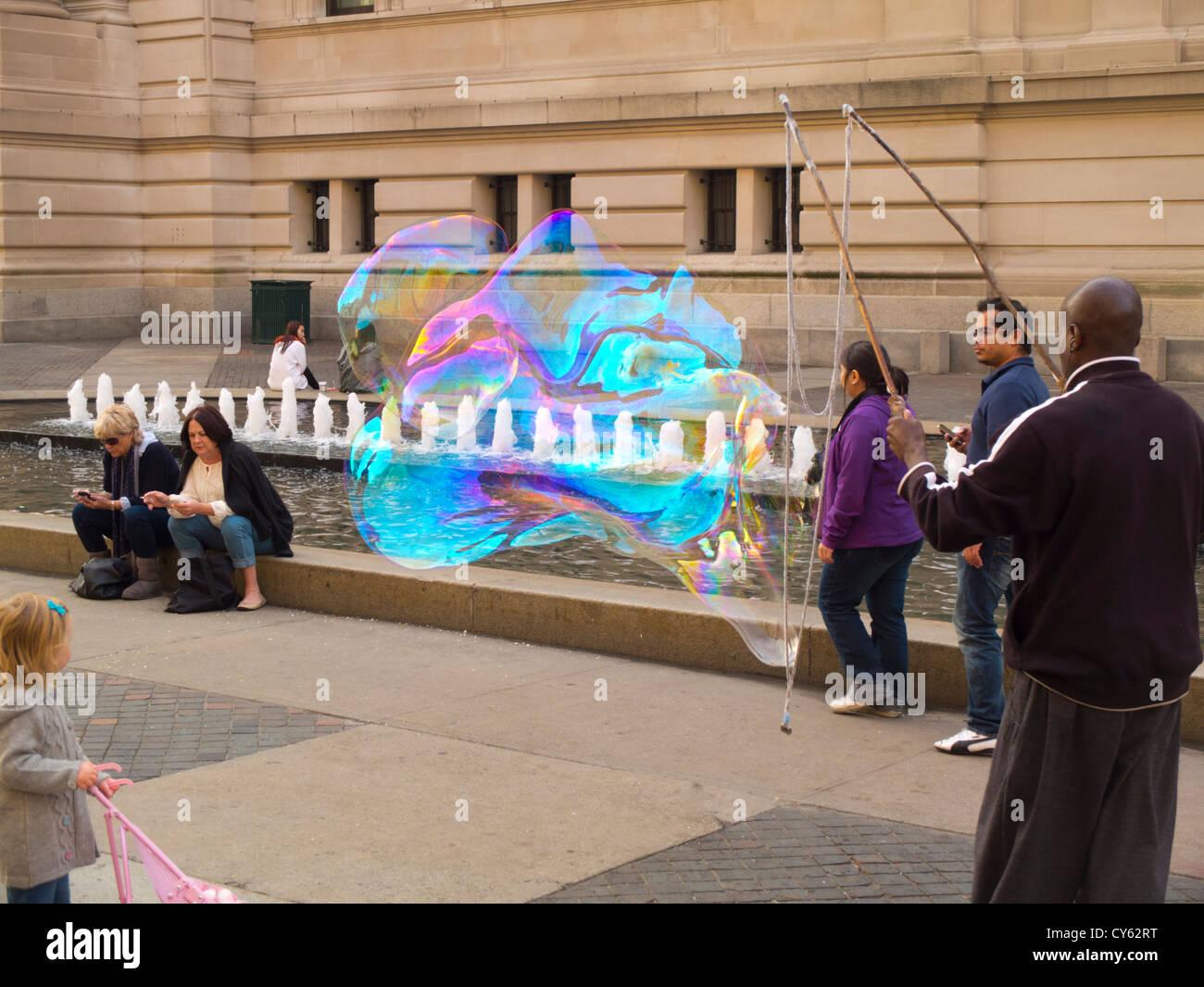 giant soap bubble outside the Metropolitan Museum of Art NYC Stock ...