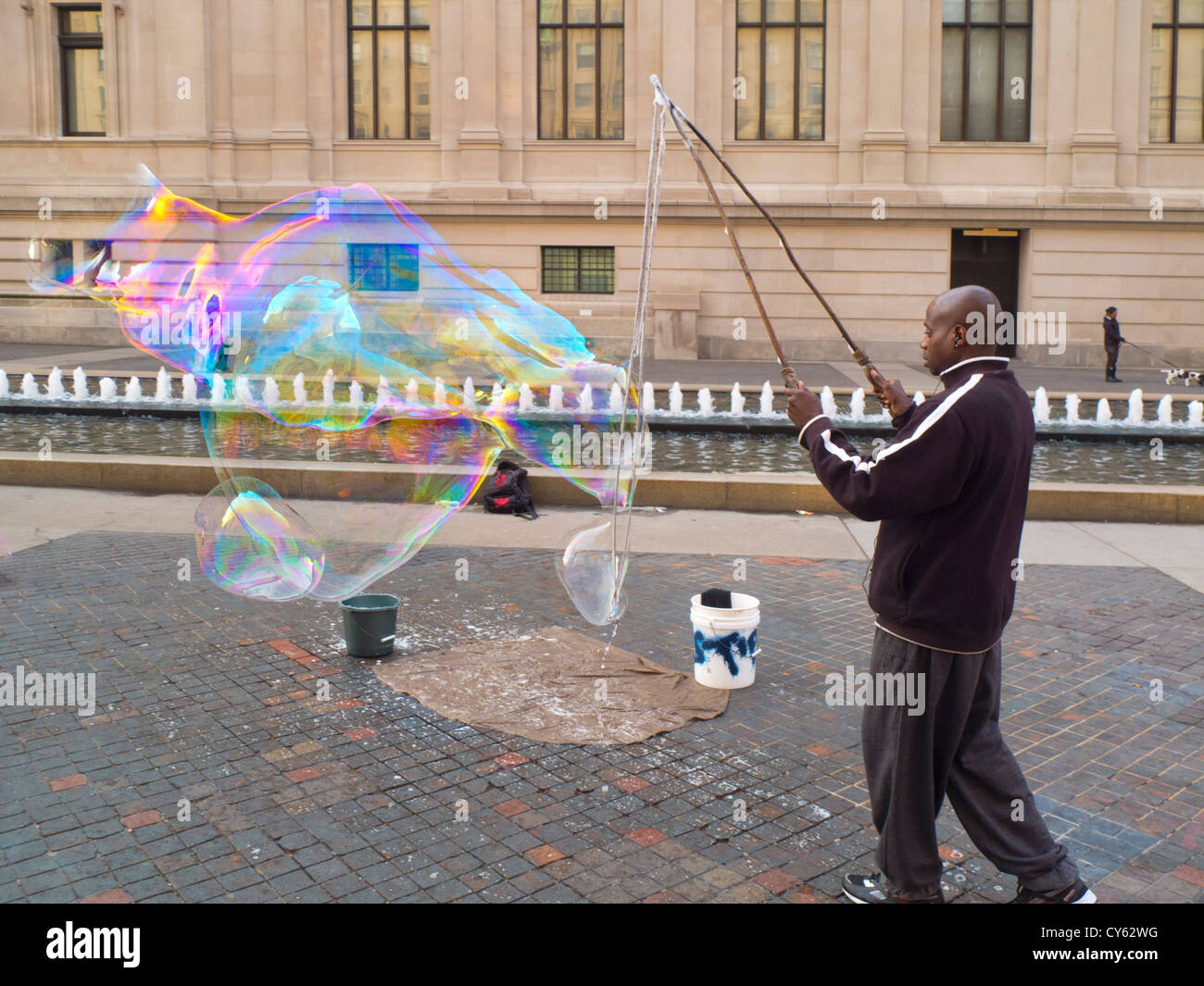 giant soap bubble outside the Metropolitan Museum of Art NYC Stock ...