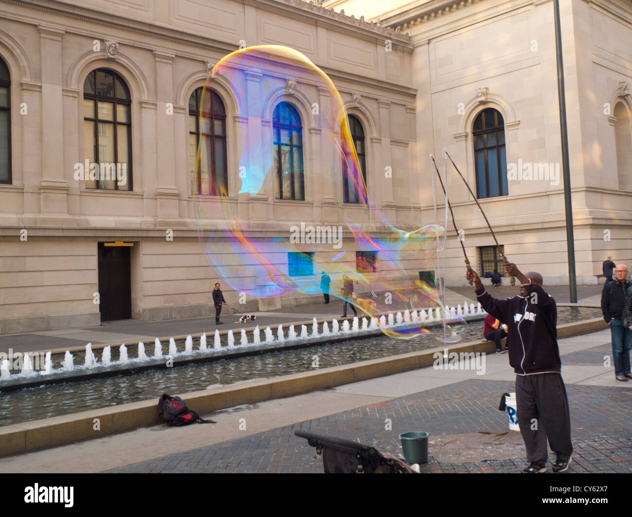 giant soap bubble outside the Metropolitan Museum of Art NYC Stock ...