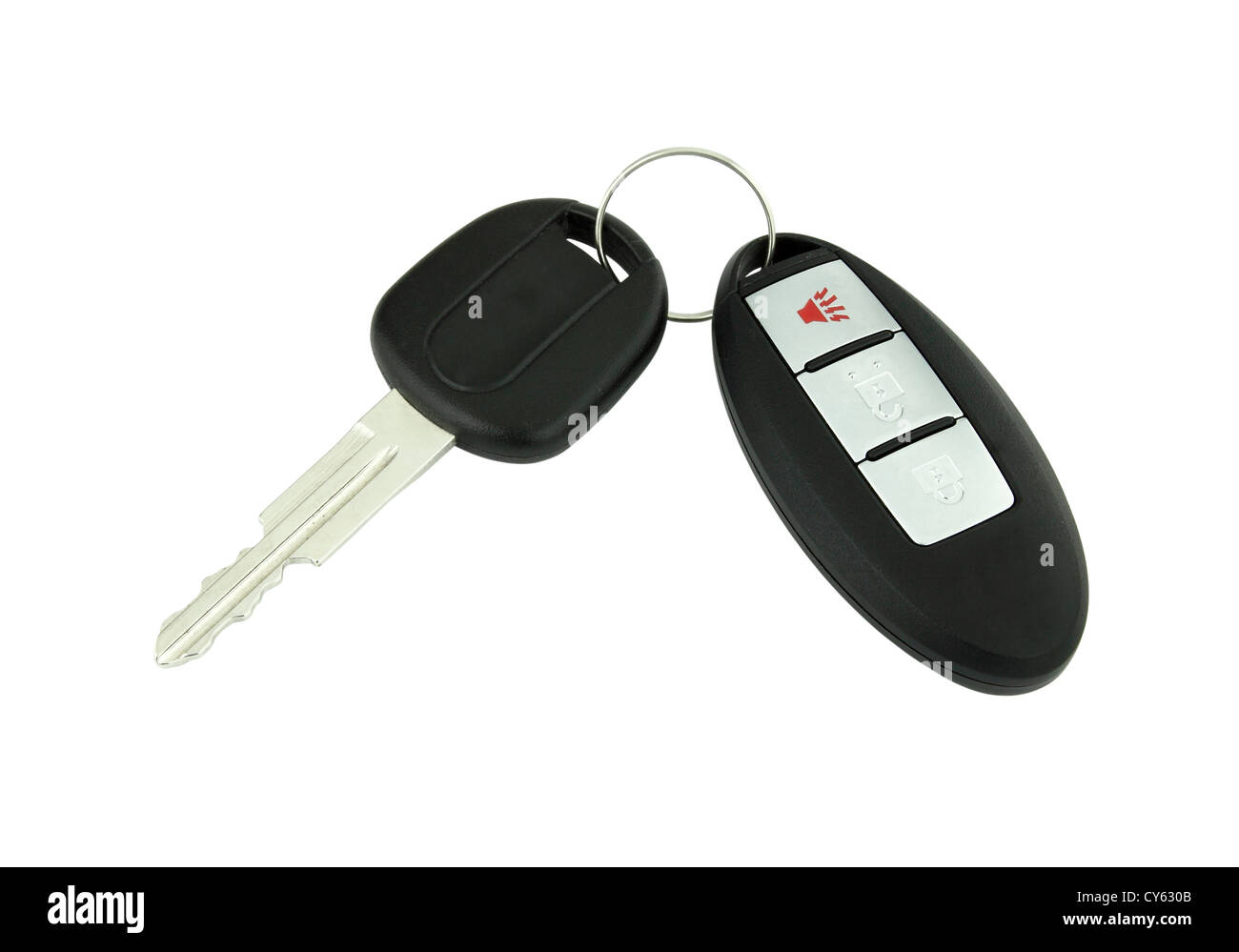 car key with remote control on white Stock Photo - Alamy
