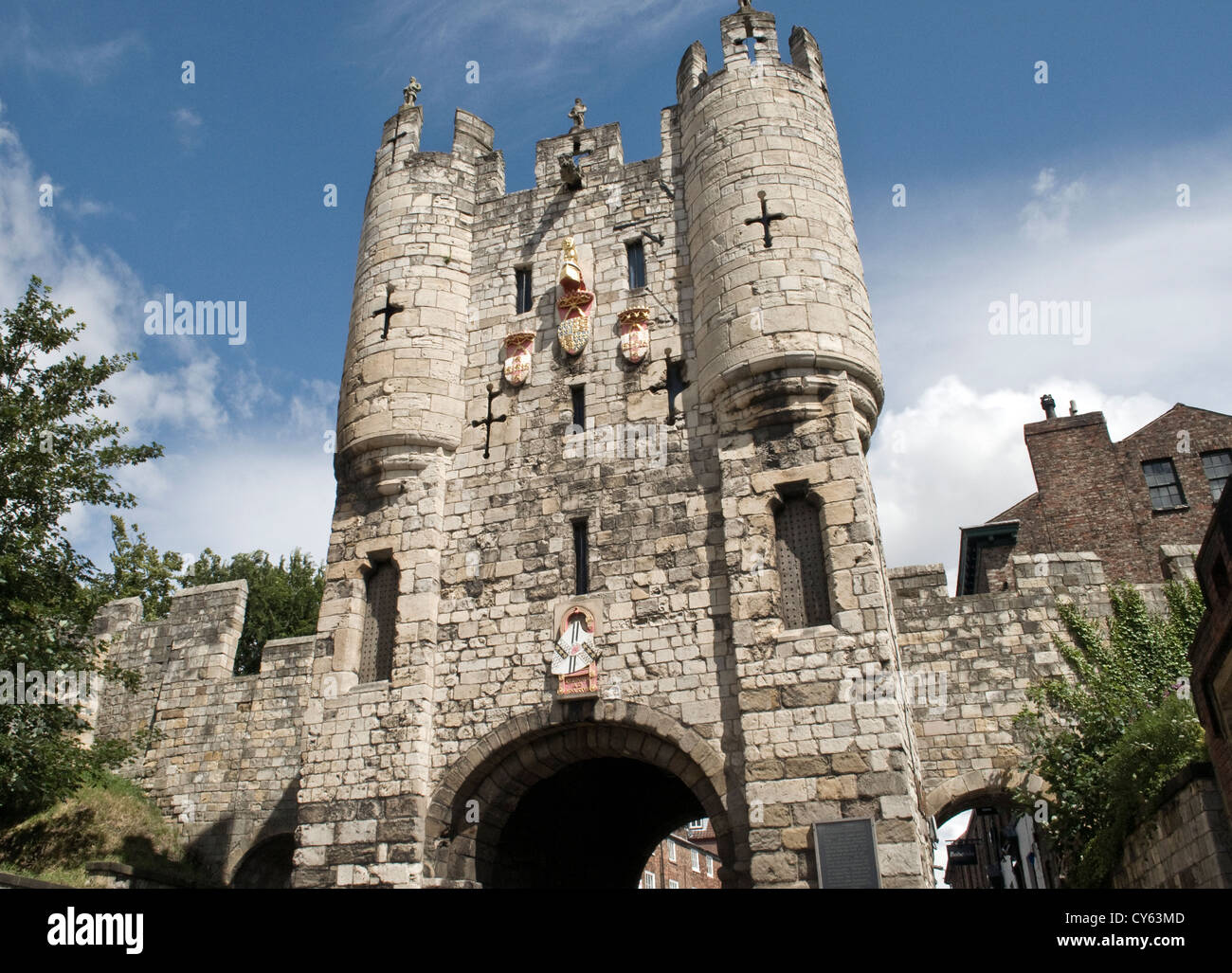 Roman gate york mickelgate york city hi-res stock photography and ...