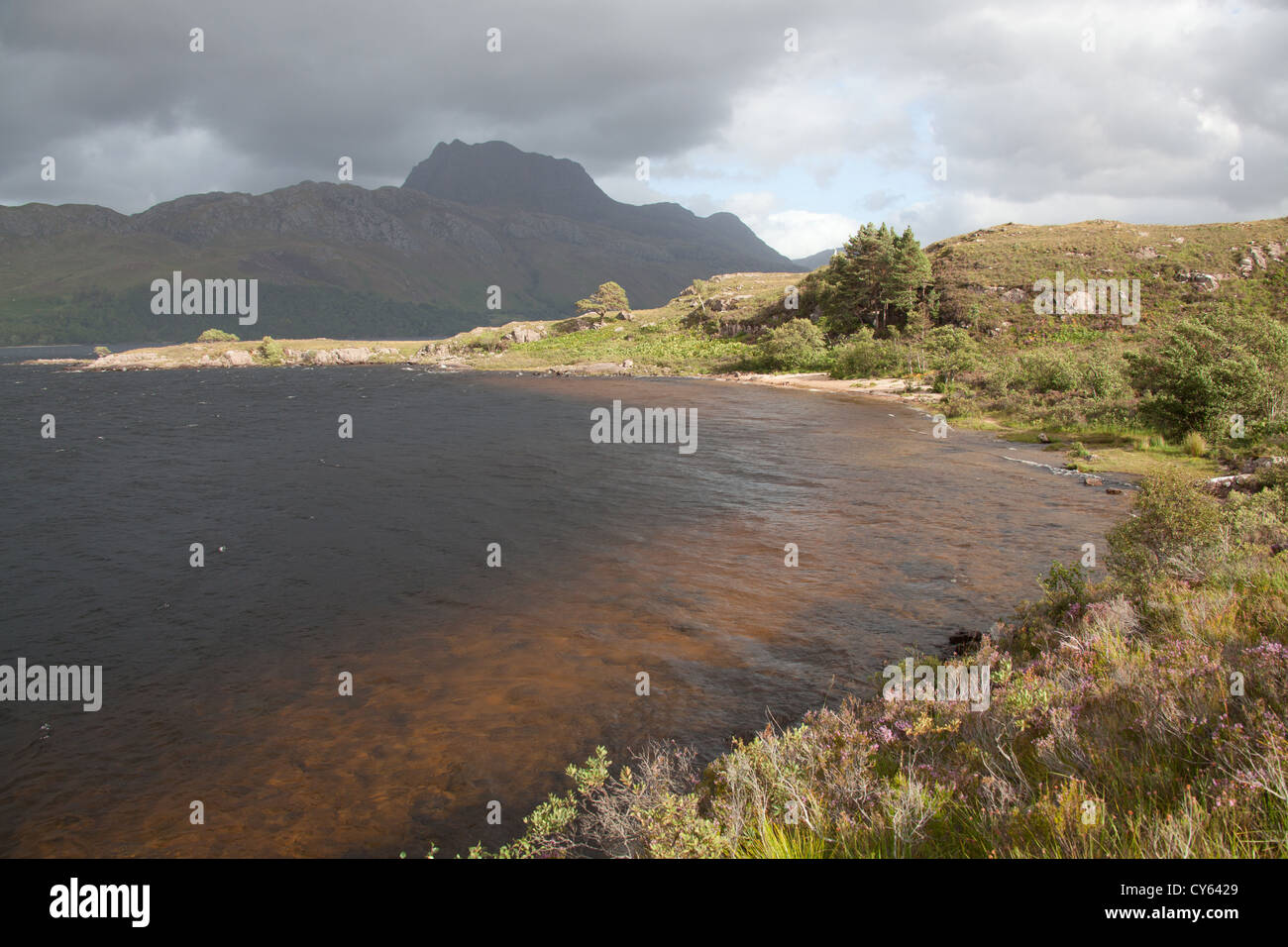 Area of Loch Maree, Scotland. Picturesque view of Loch Maree with the ...