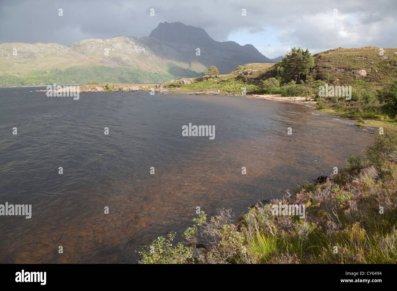 Area of Loch Maree, Scotland. Picturesque view of Loch Maree with the ...