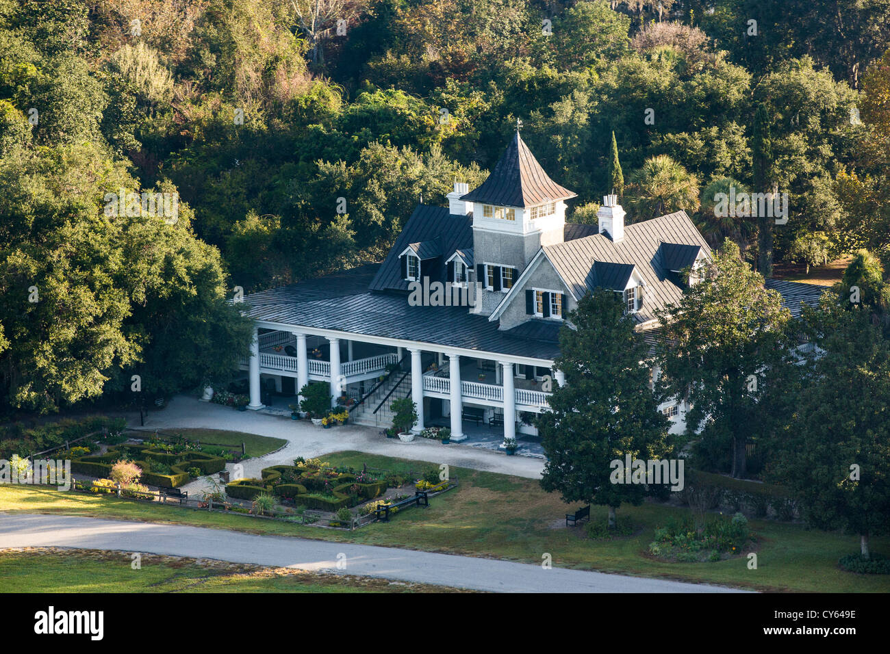 Aerial view of Magnolia plantation Charleston, South Carolina Stock ...