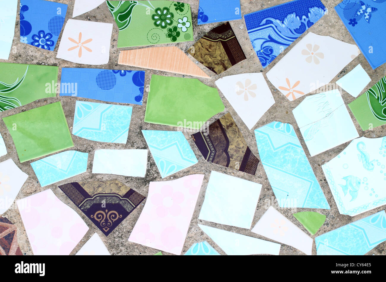 Broken ceramic tile background hi-res stock photography and images - Alamy