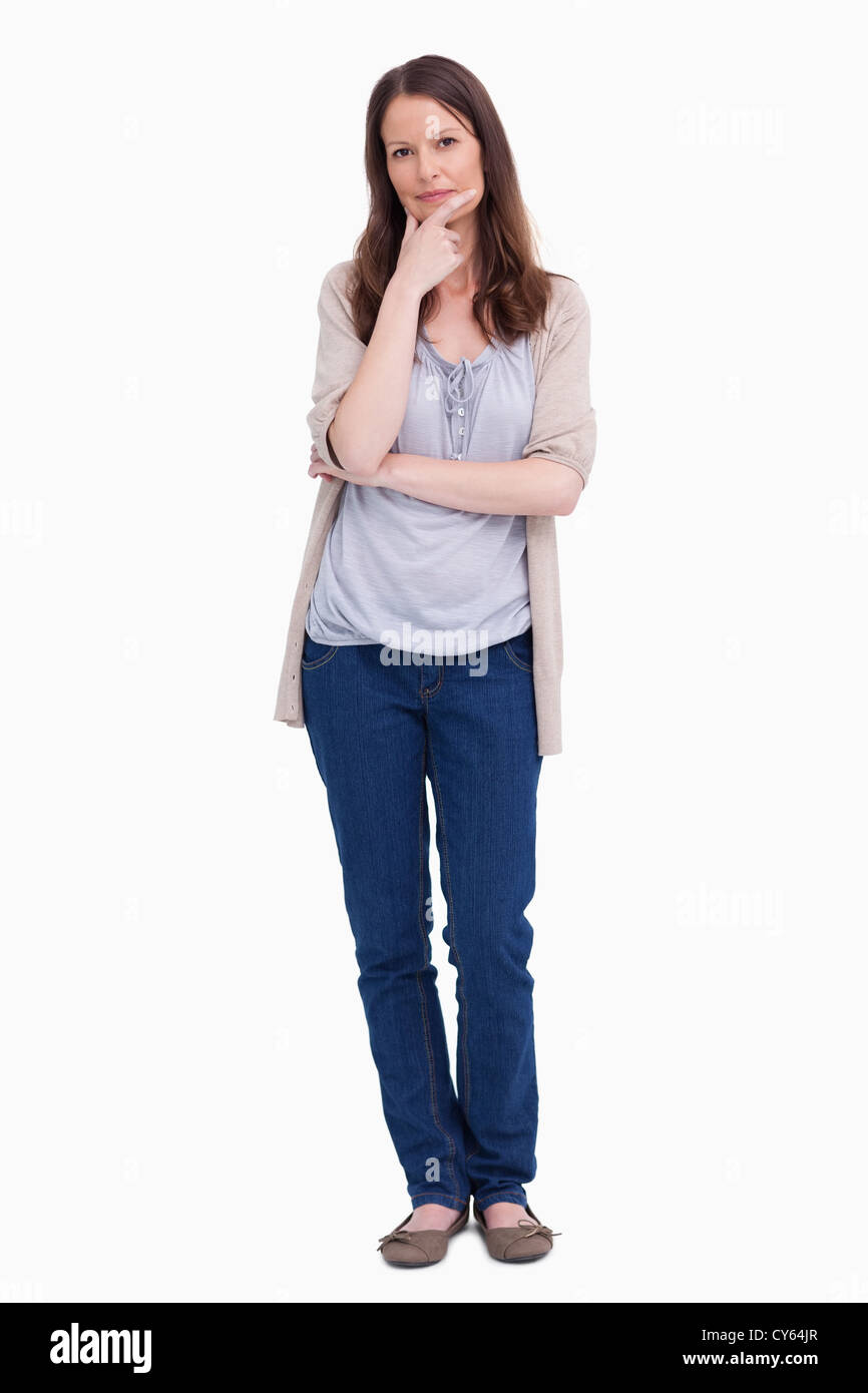 Thinking pose Cut Out Stock Images & Pictures - Alamy
