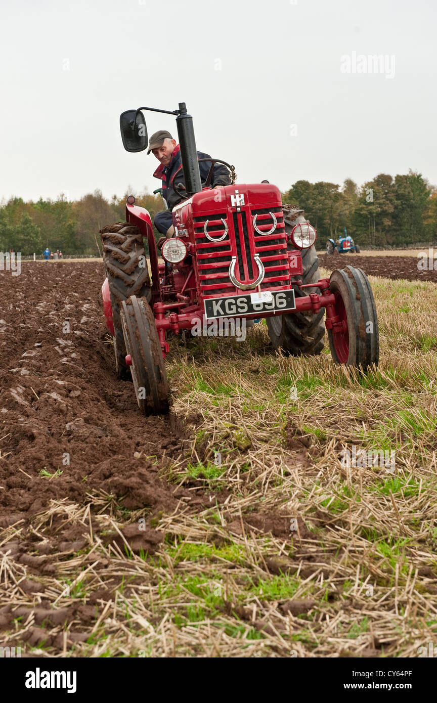 Vintage red McCormick International tractor Stock Photo - Alamy