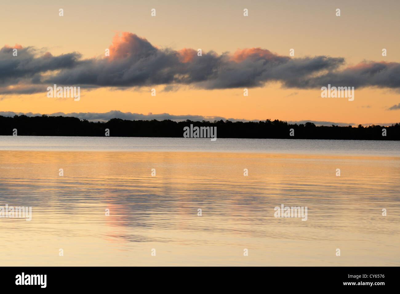 Morning skies reflected in Kagawong Lake, Manitoulin Island- Kagawong ...