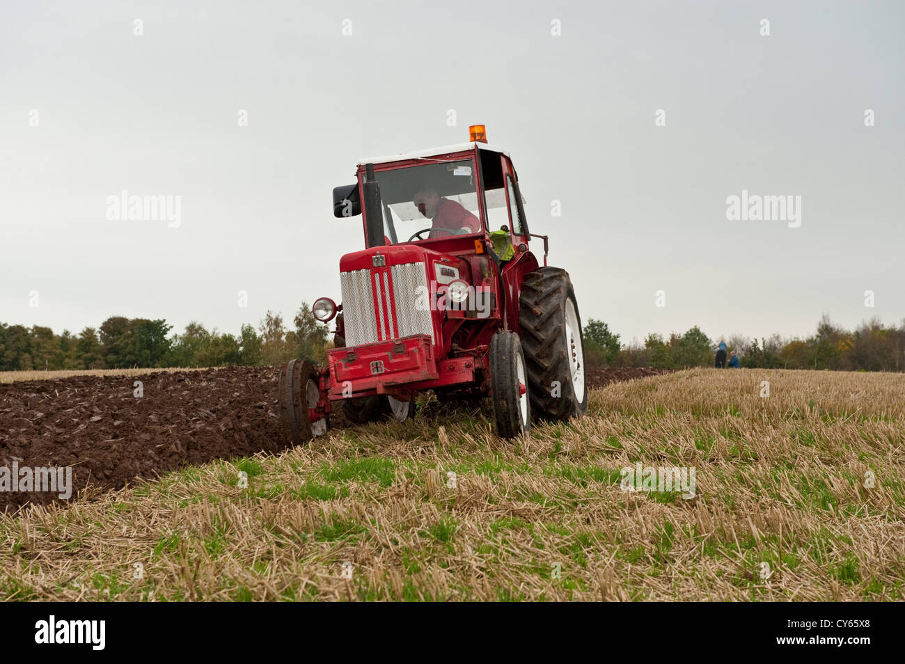 Vintage red McCormick International tractor Stock Photo - Alamy