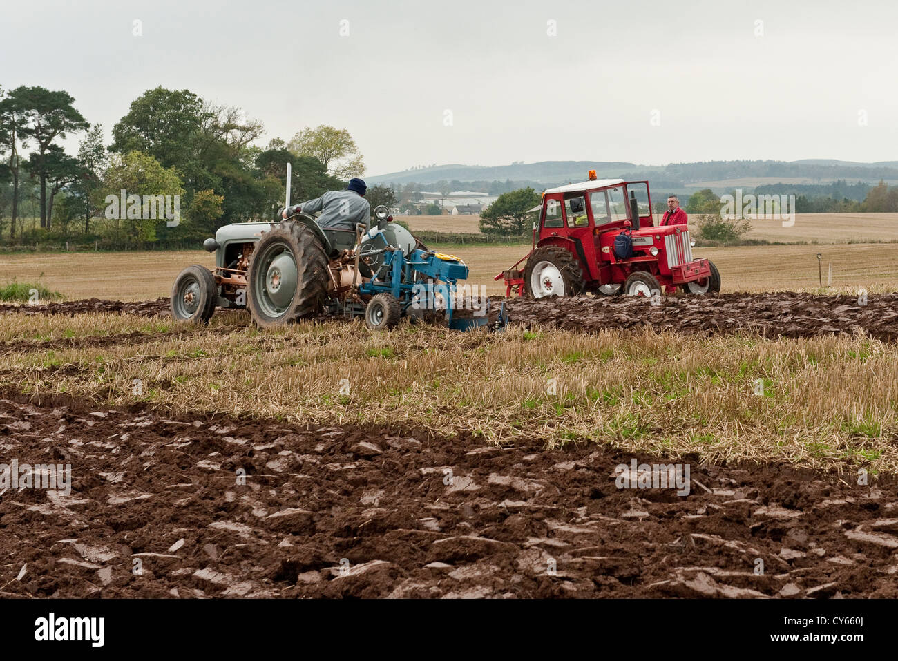 Grey red tractor hi-res stock photography and images - Alamy