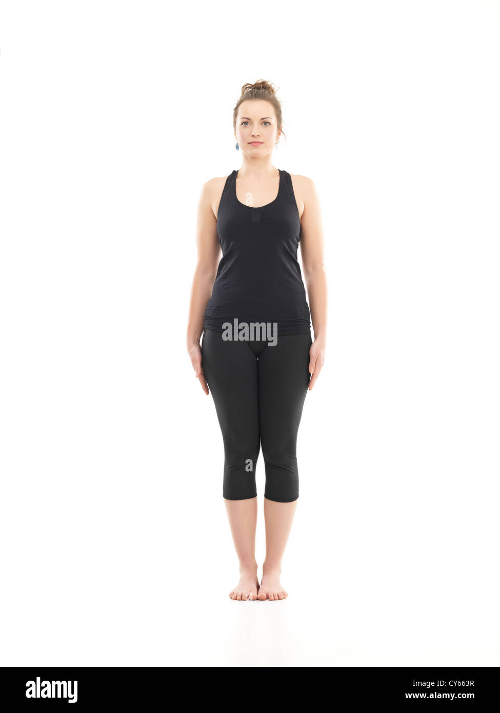 Relaxation standing breathing Cut Out Stock Images & Pictures - Alamy