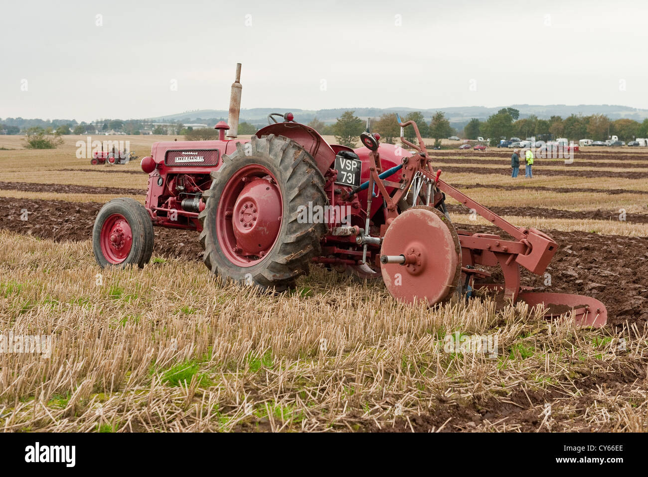 Vintage red McCormick International tractor Stock Photo - Alamy