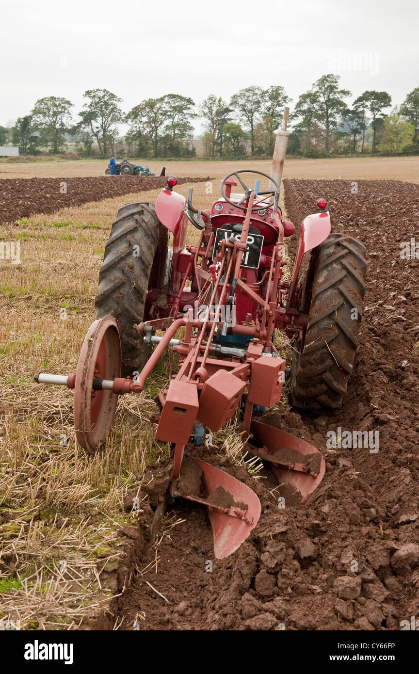 Vintage red McCormick International tractor Stock Photo - Alamy