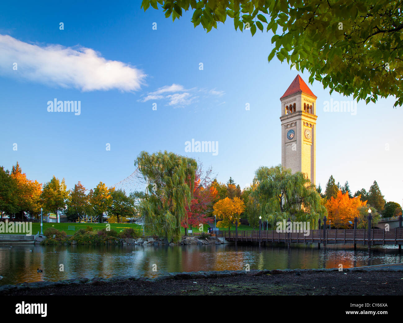 The Spokane clock tower in Riverfront Park in Spokane, Washington Stock ...