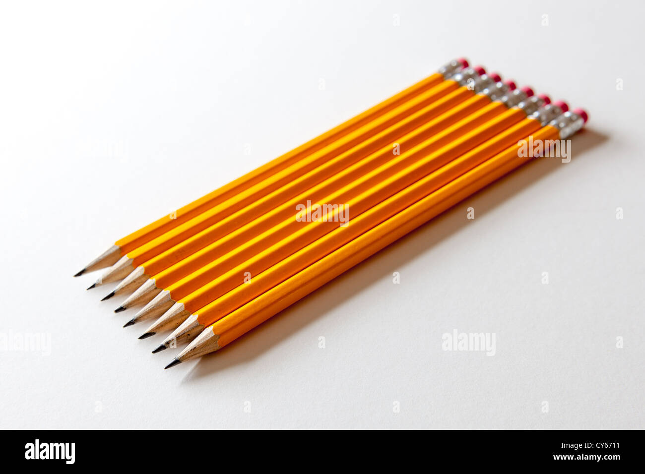A line of pencils Stock Photo - Alamy
