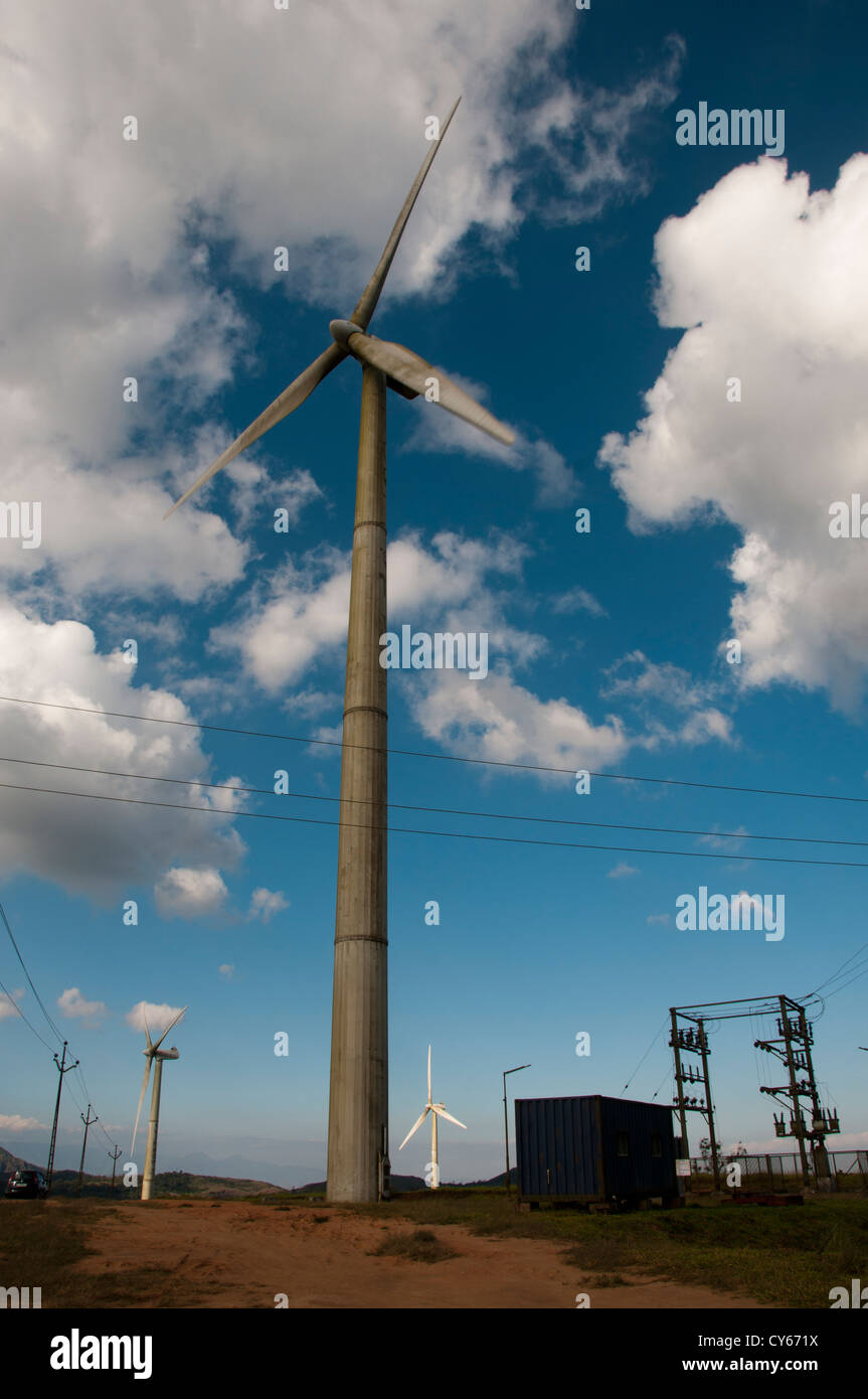 Windmills at ramakkalmedu, kerala, India Stock Photo - Alamy