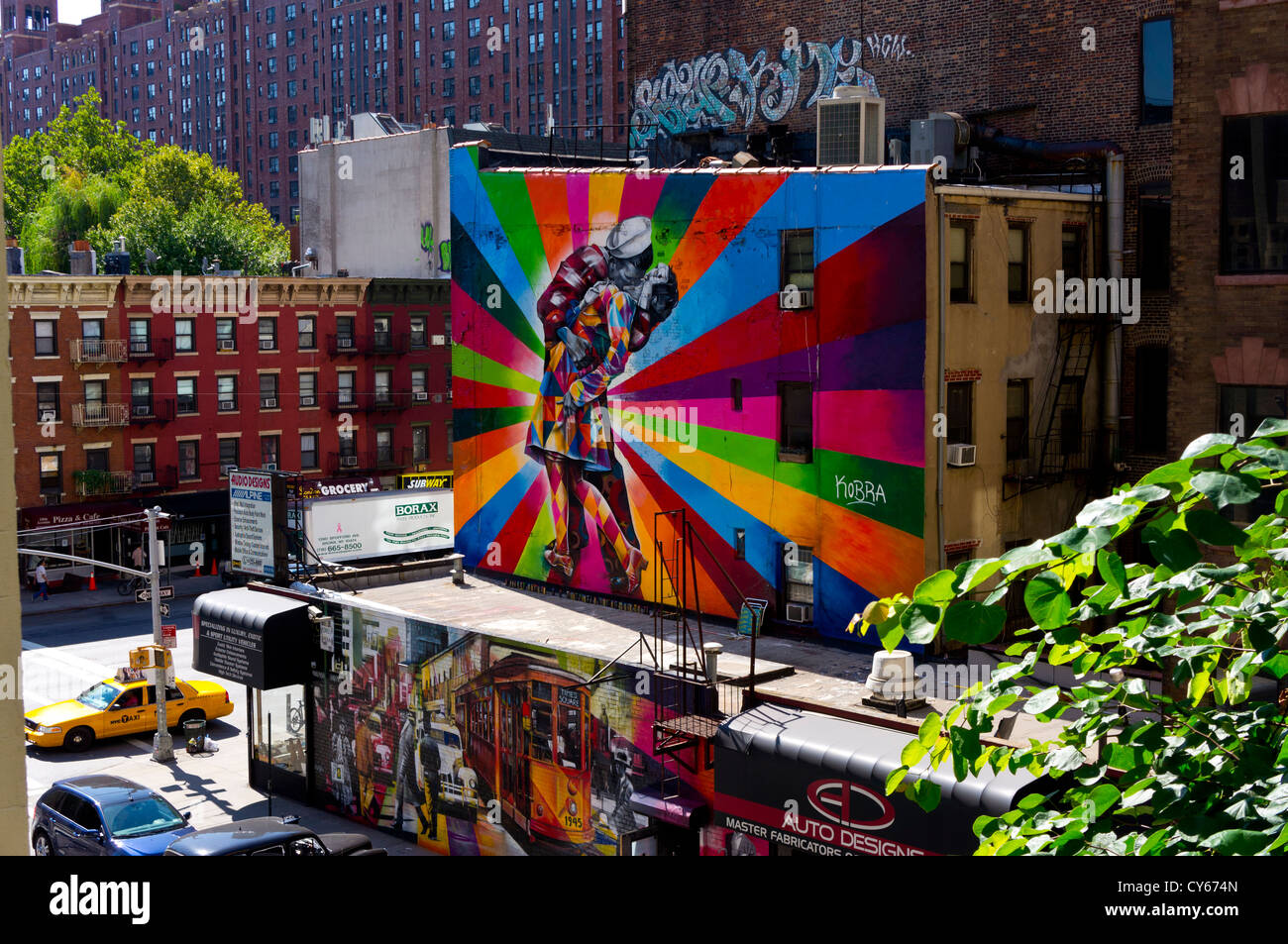 Street art by Kobra - a modern day interpretation of Alfred Eisenstadt ...