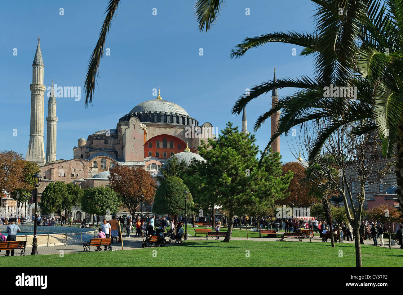 Hagia Sophia Museum, Sultanahmet Square, Fatih, Istanbul Stock Photo ...