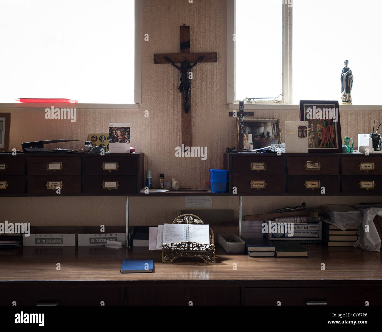 Desk in a sacristy hi-res stock photography and images - Alamy