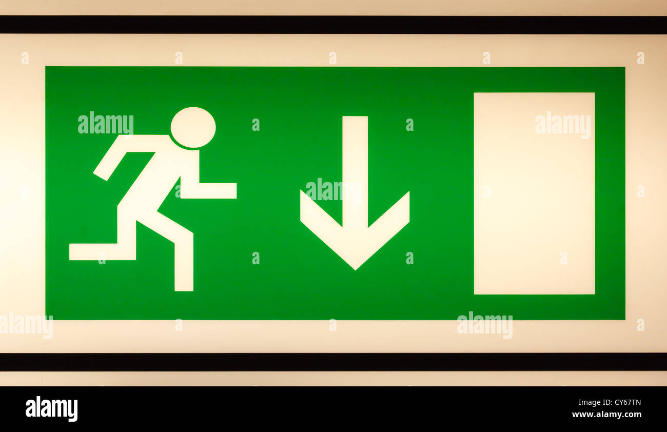 Emergency exit sign hi-res stock photography and images - Alamy