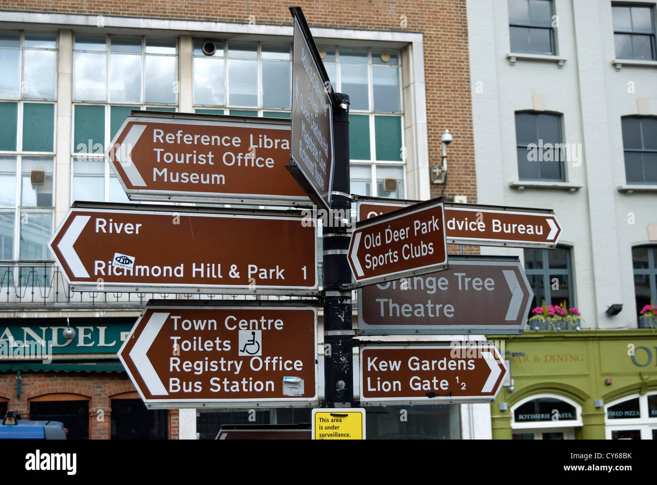 local direction signs in richmond upn thames, surrey, england Stock ...