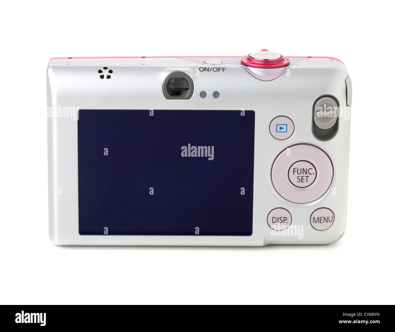 Digital camera. Rear view. Isolated on white background Stock Photo - Alamy