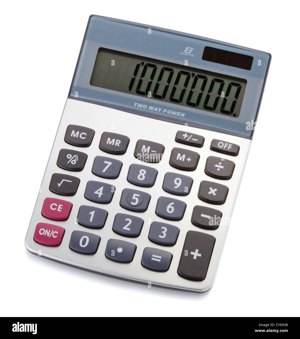 Digital calculator. Isolated on white background Stock Photo - Alamy