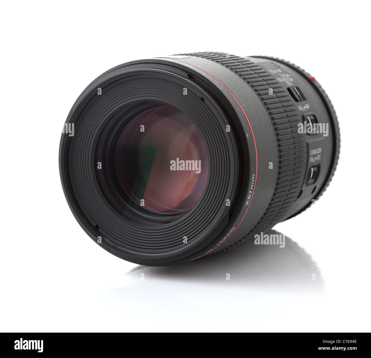 Professional photo lens. Isolated on white background Stock Photo - Alamy