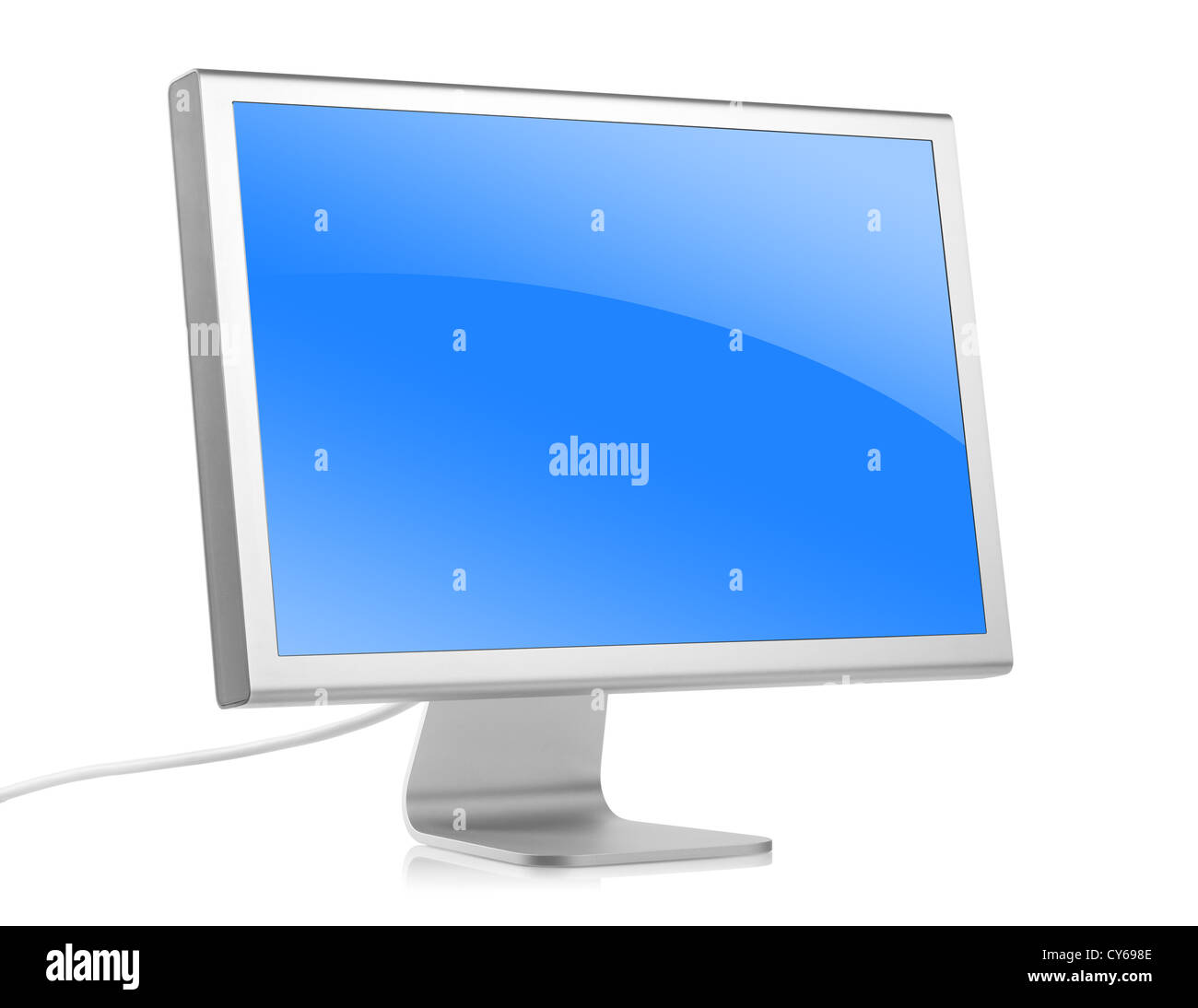 Computer Monitor with blue gradient on screen. Isolated on white ...