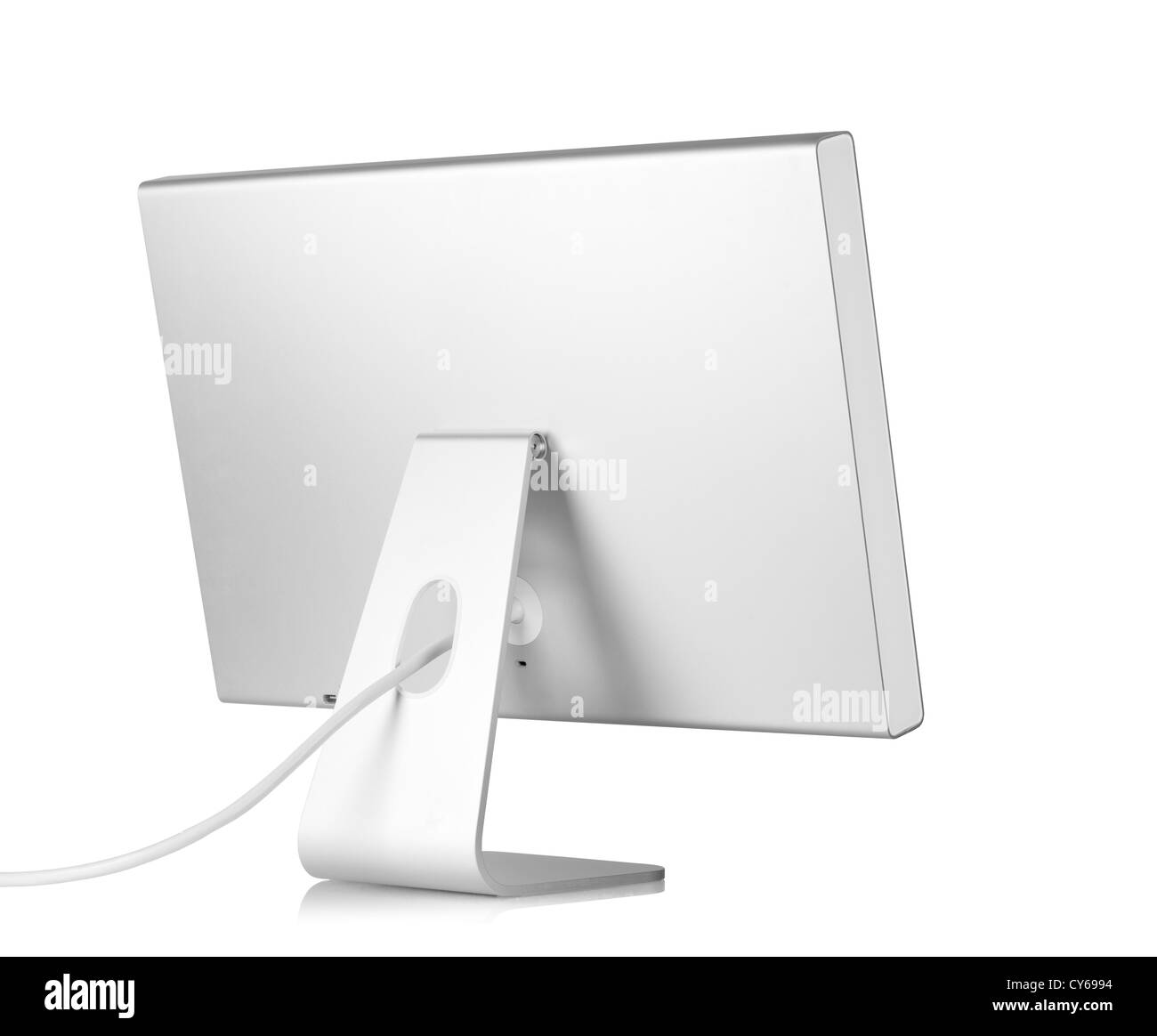 Computer Monitor. Rear view, isolated on white background Stock Photo ...