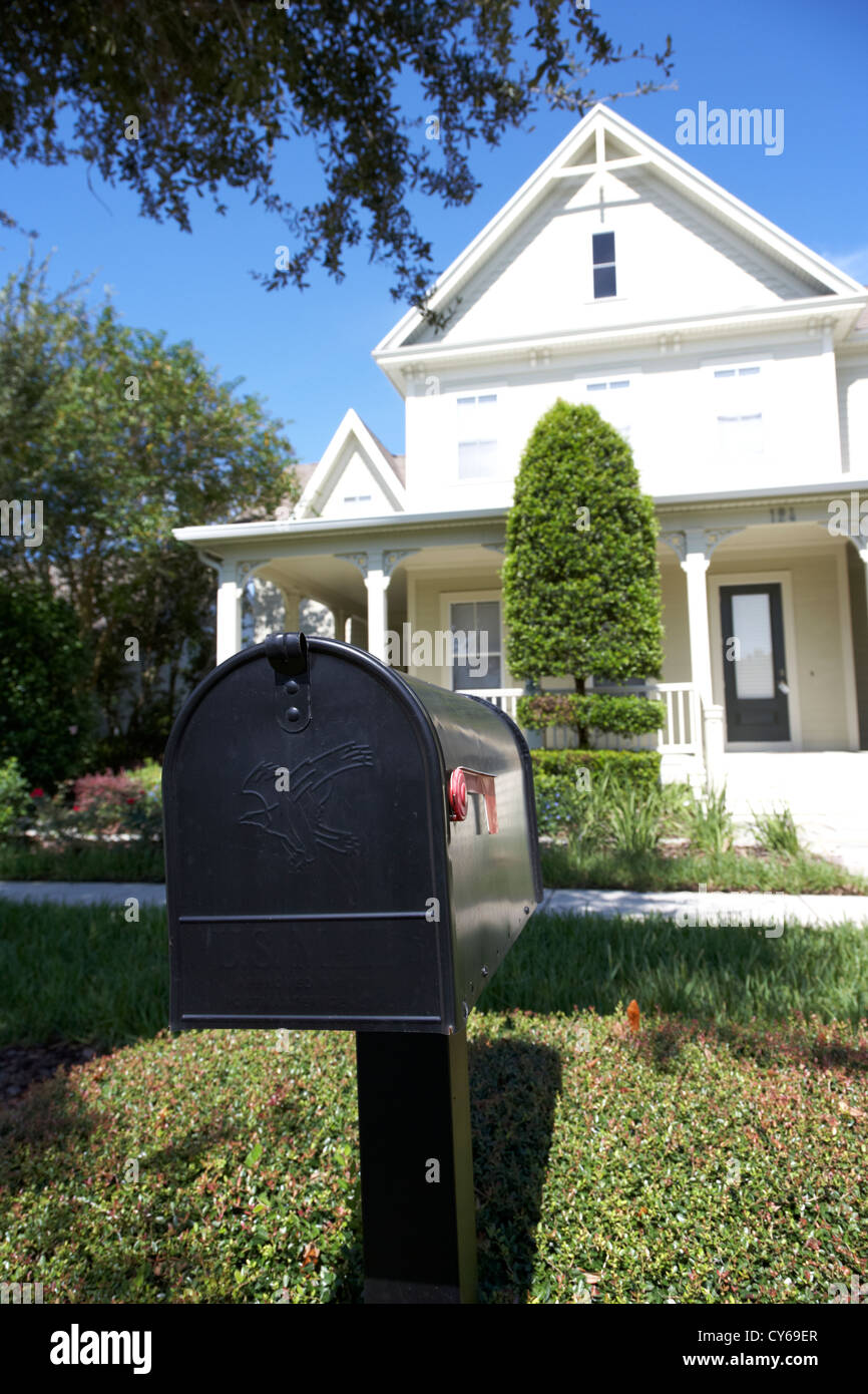 mailbox outside large residential housing home real estate in ...