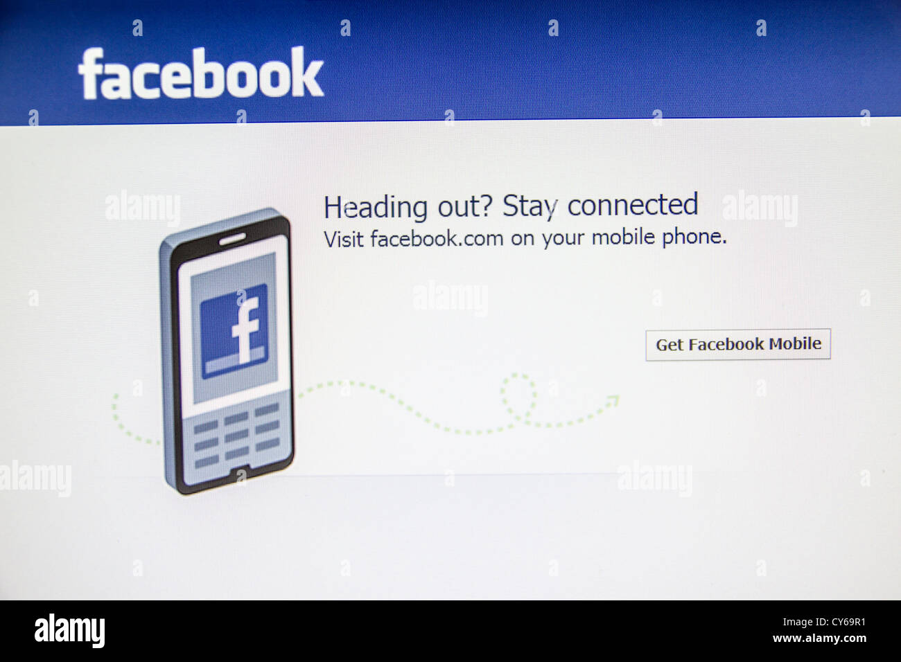 Facebook website display on computer screen Stock Photo - Alamy