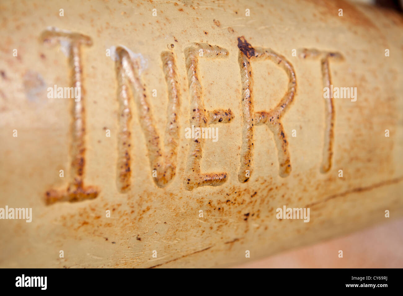 Inert welded sign on metal hi-res stock photography and images - Alamy