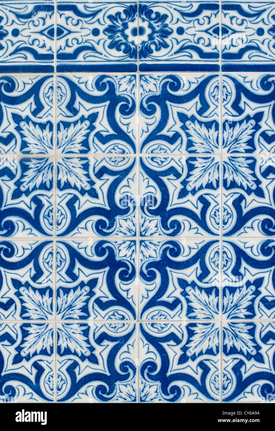 Colorful vintage spanish style ceramic tiles wall decoration Stock ...