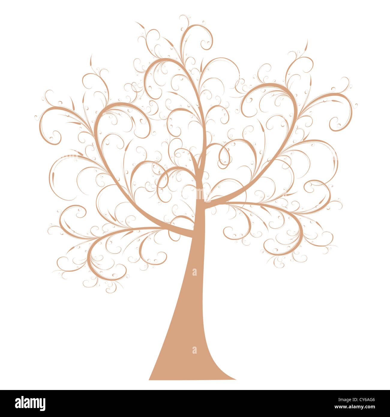 Beautiful art tree isolated on white background Stock Photo - Alamy