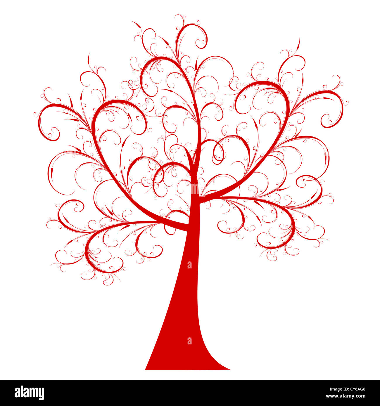 Beautiful art tree isolated on white background Stock Photo - Alamy