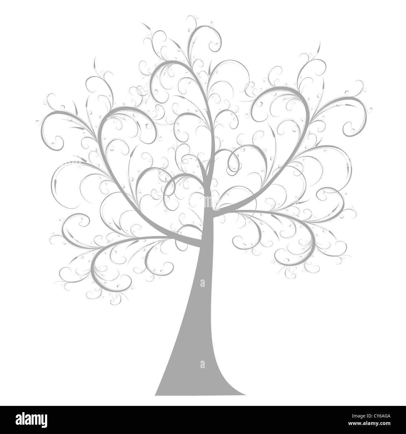 Beautiful art tree isolated on white background Stock Photo - Alamy