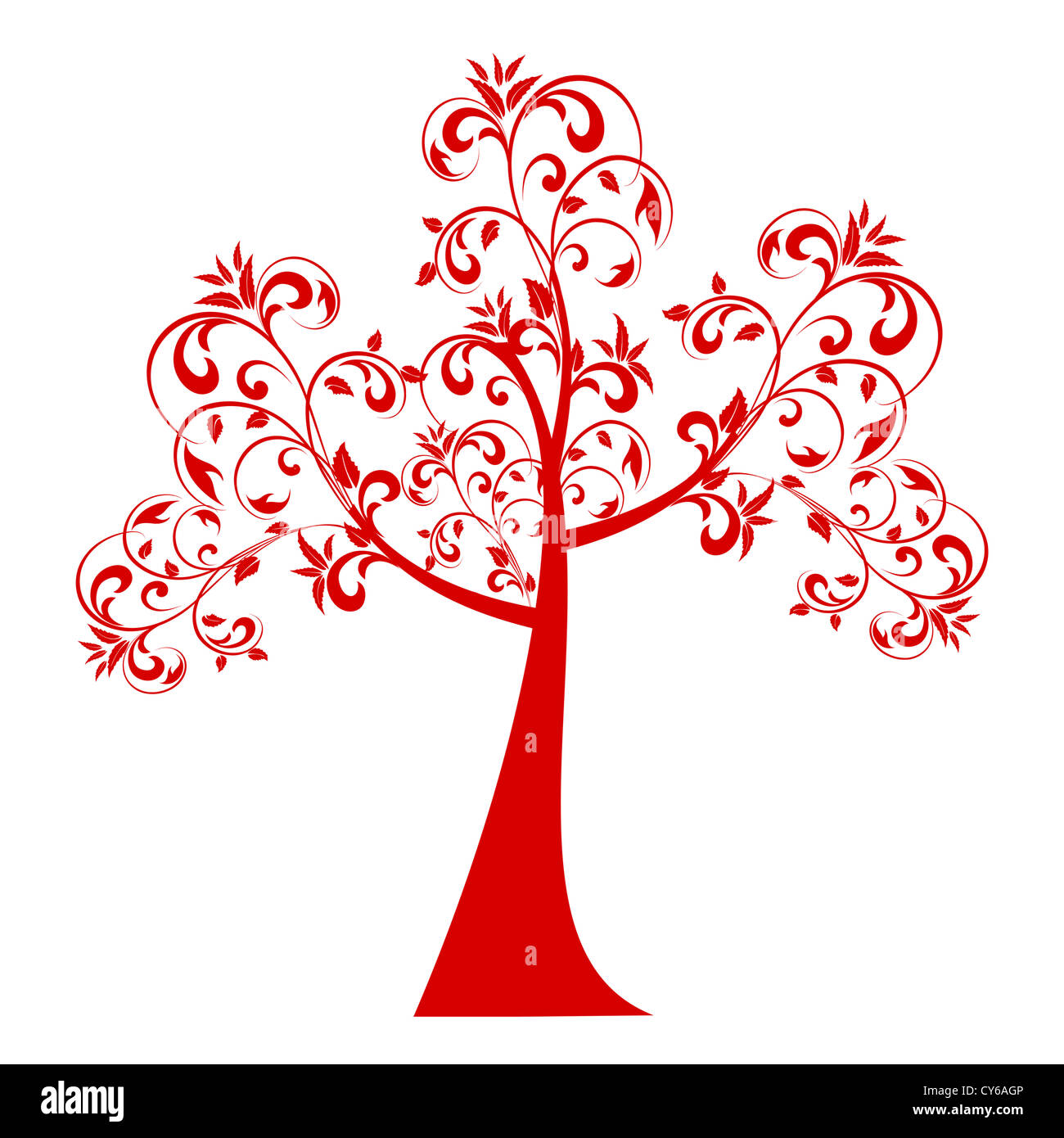 Beautiful autumn tree isolated on white background Stock Photo - Alamy