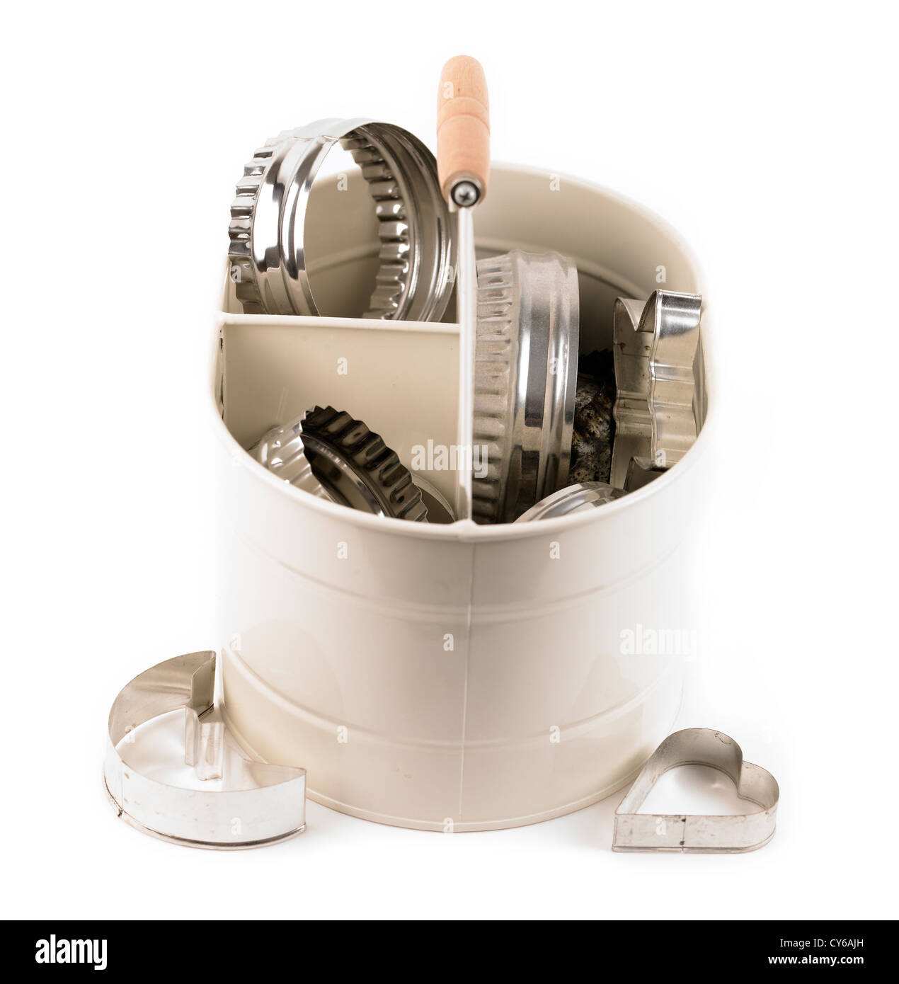 Kitchen storage baking compartments collection cooks equipment white ...