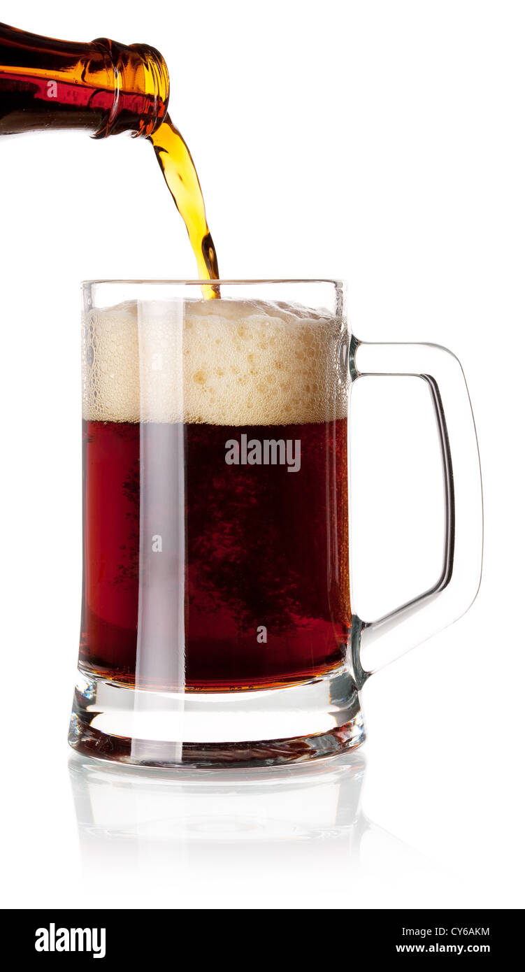 Beer pouring down from bottle hi-res stock photography and images - Alamy