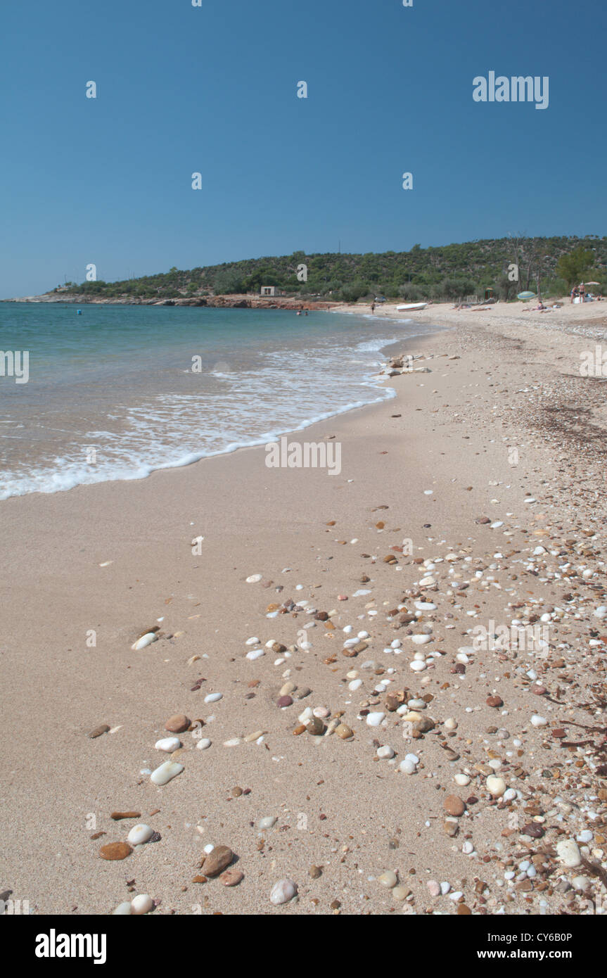 Thassos, Greece. Greek island. September. Small beach near Astris Stock ...