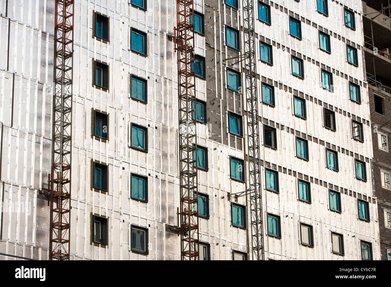 A modern tower block being constructed at Gatwick Airport, London, UK ...