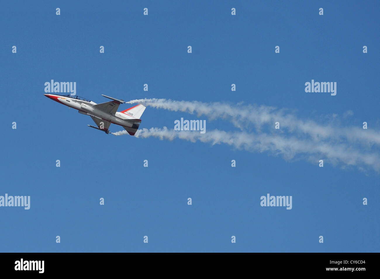 A T-50 Golden Eagle aircraft demonstrates its capabilities at Air Power ...