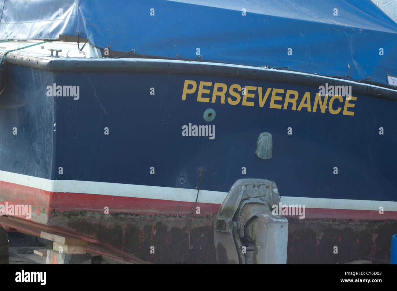Boat moored at Aberystwyth harbour Stock Photo - Alamy