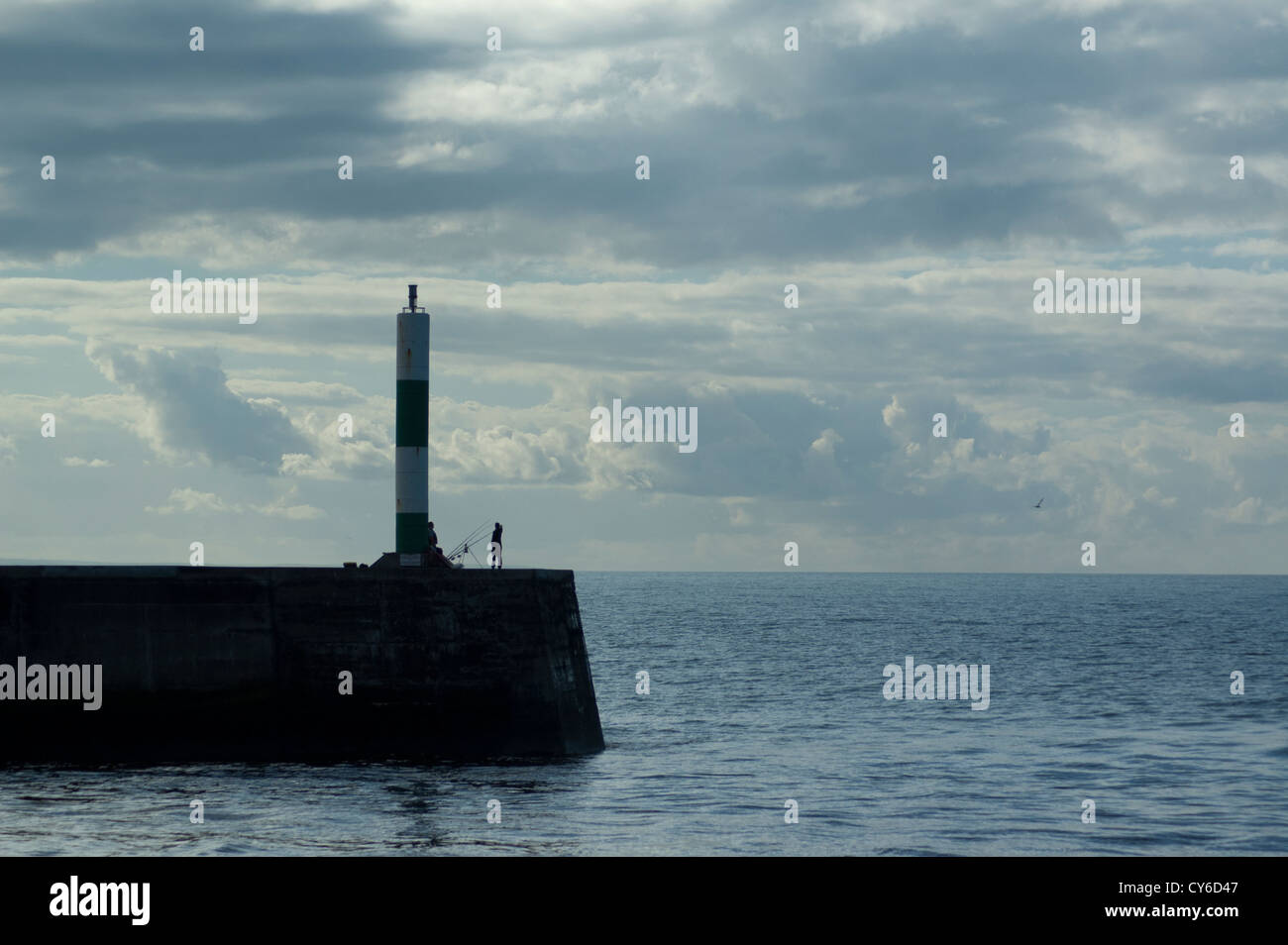 Tan Y Bwlch stone jetty, Aberystwyth Stock Photo - Alamy