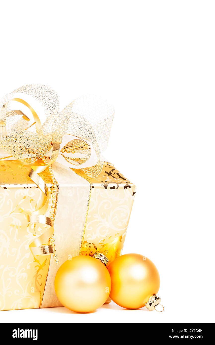 Golden luxury wrapped christmas hi-res stock photography and images - Alamy